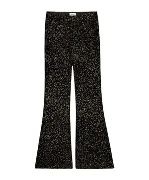Zadig&Voltaire Prevy Flared Trousers With Belt Loops And Zipper Closure - Black