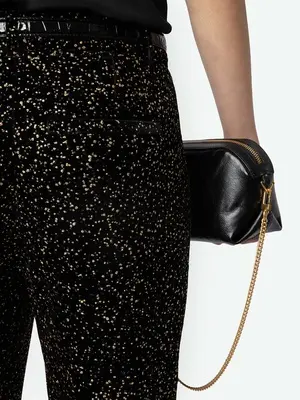 Zadig&Voltaire Prevy Flared Trousers With Belt Loops And Zipper Closure - Black