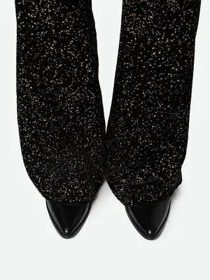 Zadig&Voltaire Prevy Flared Trousers With Belt Loops And Zipper Closure - Black