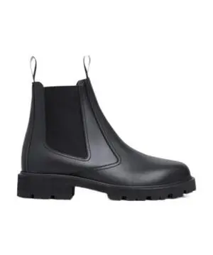 Celine Margaret Chelsea Boot In Shiny Bull - Black