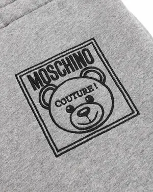 Moschino Slim Fit Printed Sweatpants - Gray