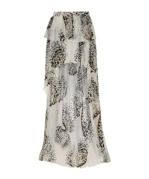 Blumarine Asymmetrical Ruffled Skirt - Gray