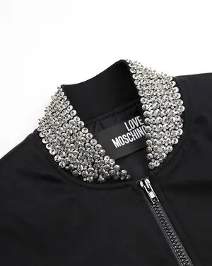 Moschino Embellished Logo Casual Jacket