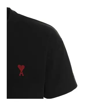 Ami Logo Embroidered Crewneck T-shirt