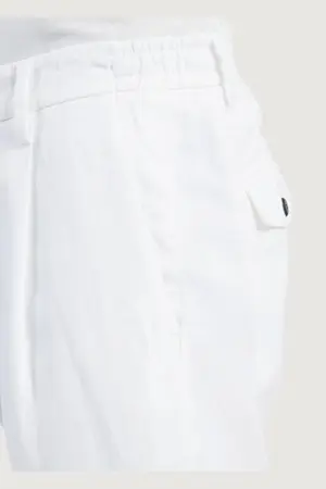 Eleventy Pleated Slim-fit Trousers - White