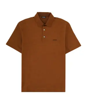Zegna Short-sleeved Polo Shirt - Brown