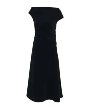 P.a.r.o.s.h Off-the-shoulder Midi Dress With Draped Details