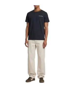 Moncler Embroidered Logo Cotton T-shirt - Black