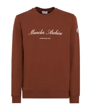 Moncler Logo Cotton Blend Crewneck Sweatshirt
