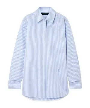 Proenza Schouler Striped Cotton-silk Blend Shirt