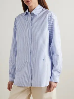 Proenza Schouler Striped Cotton-silk Blend Shirt