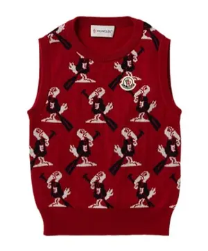 Moncler Duck Jacquard Virgin Wool Vest