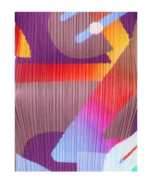 PLEATS PLEASE BY ISSEY MIYAKE Sleeveless High-neck Printed Top