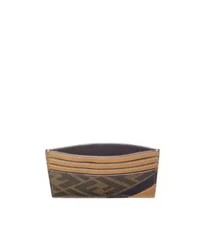 Fendi Ff Logo Two-toned Cardholder - Multicolor