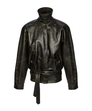 Magda Butrym Belted Stand-collar Coat