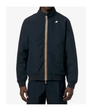 K-WAY Reversible Zip-up Jacket With Stand Collar - Blue-green