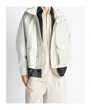 LEMAIRE Drawstring Hooded Rain Jacket - Soybean