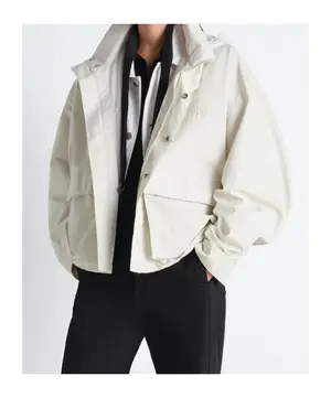 LEMAIRE Drawstring Hooded Rain Jacket - Soybean