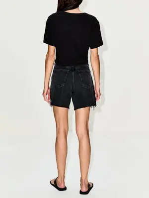 R13 Short-sleeve V-neck Twist T-shirt - Black