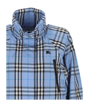 Burberry Checked Hooded Jacket