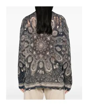 R13 Paisley Print Button-up Knitwear