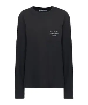 Acne Studios Long Sleeve Organic Cotton T-shirt - Black