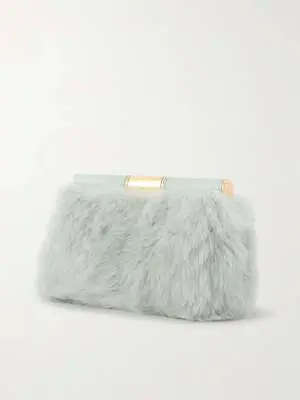 Dolce & Gabbana Marlene Leather-trimmed Shearling Shoulder Bag