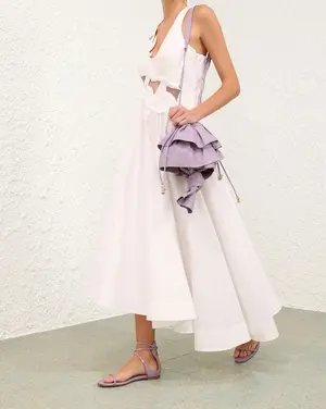 Zimmermann Appliquéd Sleeveless Midi Dress - Ivory