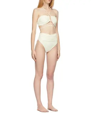 Magda Butrym Crisscross Bandeau Top - Nude