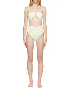 Magda Butrym Crisscross Bandeau Top - Nude