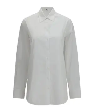 Ermanno Scervino Back Lace-up Cotton Shirt - Gray