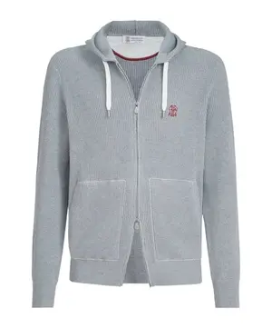 Brunello Cucinelli Cotton Zip-up Hoodie - Gray