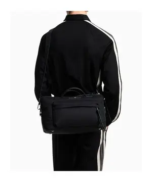 Emporio Armani Monogram Jacquard Satchel Bag