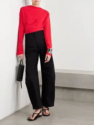Proenza Schouler Keegan Pleated Top - Red