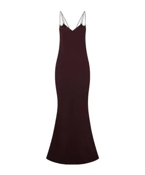 TOM FORD Maroon Satin Gown - Black