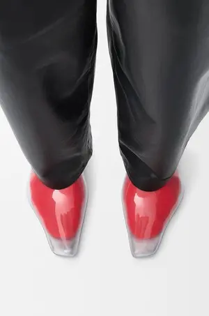 Loewe Emily Quilted Pvc Pumps With Socks
