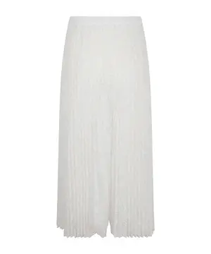 Ermanno Scervino Pleated Lace Maxi Skirt - No