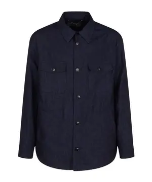 Canali Utility Overshirt Jacket - Black