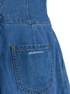 Ermanno Scervino High-waisted Lace-up Denim Shorts