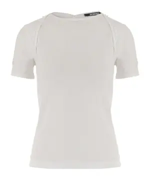 Jacquemus Embellished Short-sleeve Top - White