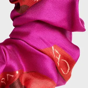 Celine Weaved Ribbons Scrunchy In Silk And Brass With Gold Finish