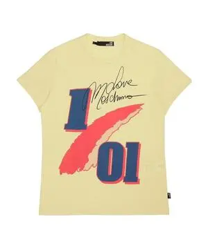 Moschino Printed T-shirt With Round Neck - Yellow