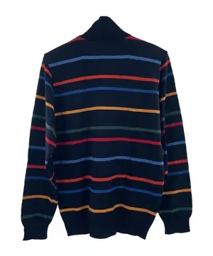 PAUL  SHARK Paul & Shark Striped Quarter Zip Long Sleeve Sweater