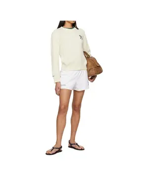 SPORTY  RICH Sporty & Rich Crew Neck Knit Sweater With Embroidered Logo