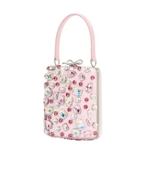 SELF-PORTRAIT Embellished Top Handle Clutch Bag