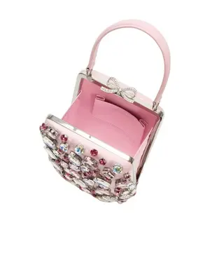 SELF-PORTRAIT Embellished Top Handle Clutch Bag