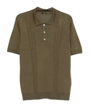 Kiton Buttoned Polo Shirt - Brown