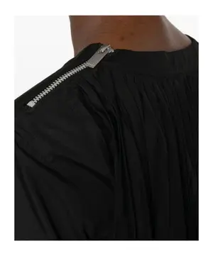 Sacai Pleated Crewneck Mini Dress - No