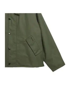 Barbour Corduroy Collar Buttoned Jacket - Light Moss