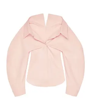 Givenchy Givenchy Puff-Sleeve Collared Shirt Nude